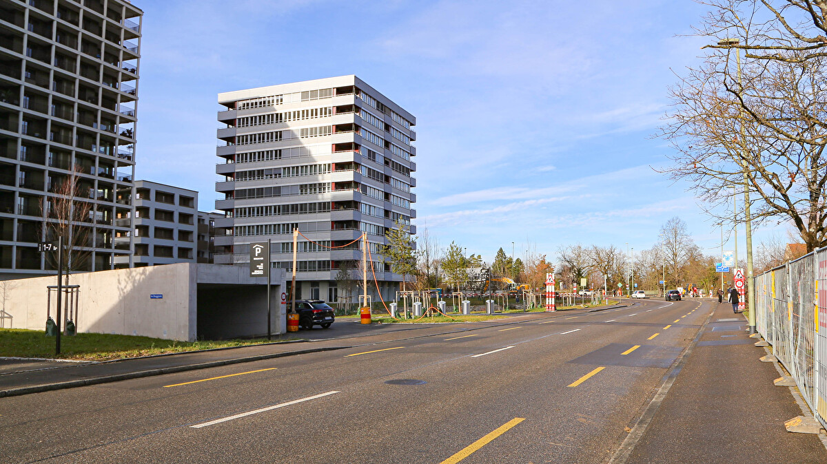 Aesch BL - Sperrung der Dornacherstrasse bei Dornachbrugg