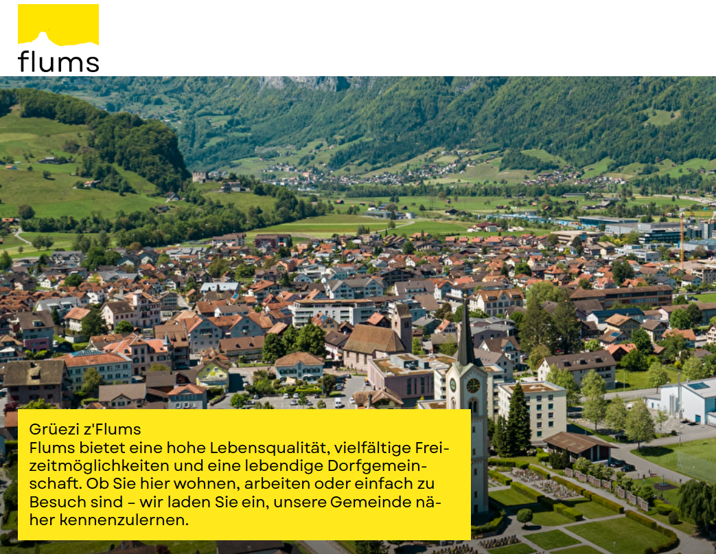 Flums - Neue Webseite - Informationen